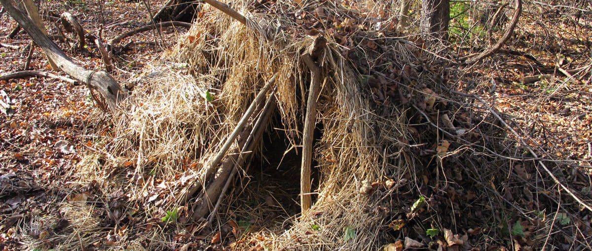 How to build a survival shelter when lost on a hike