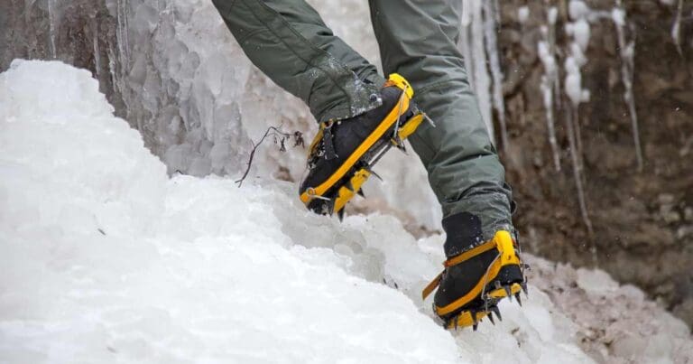 Using crampons for hiking in Australia