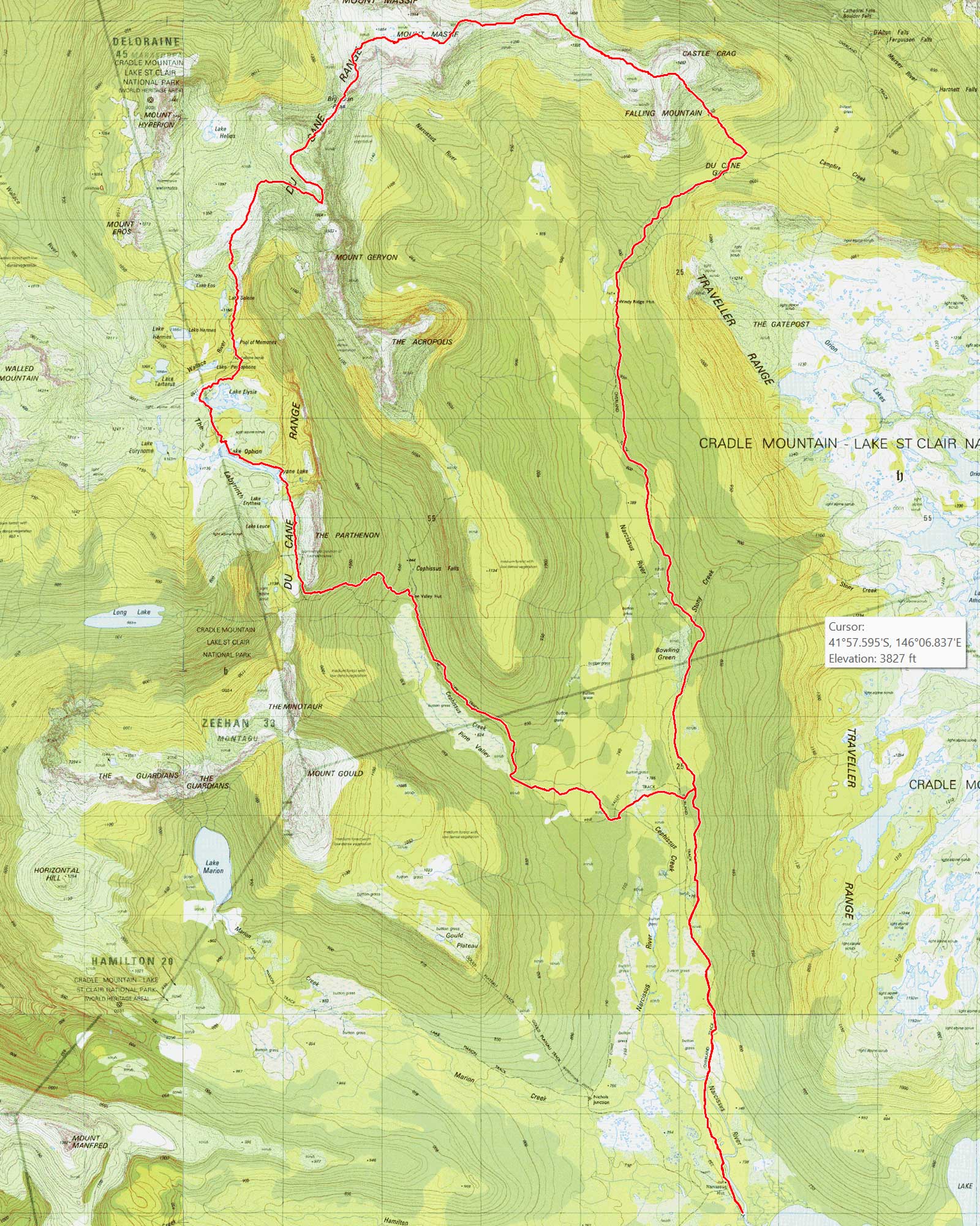 Du Cane Range Traverse (40km) - Cradle Mountain-Lake St Clair National ...